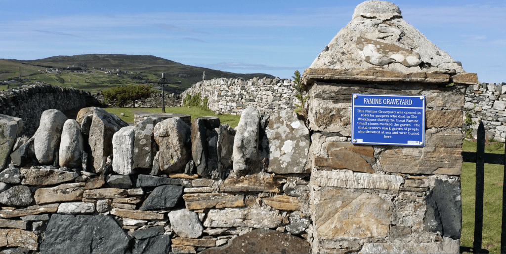 The Famine Graveyard Dunfanaghy - Creeslough View